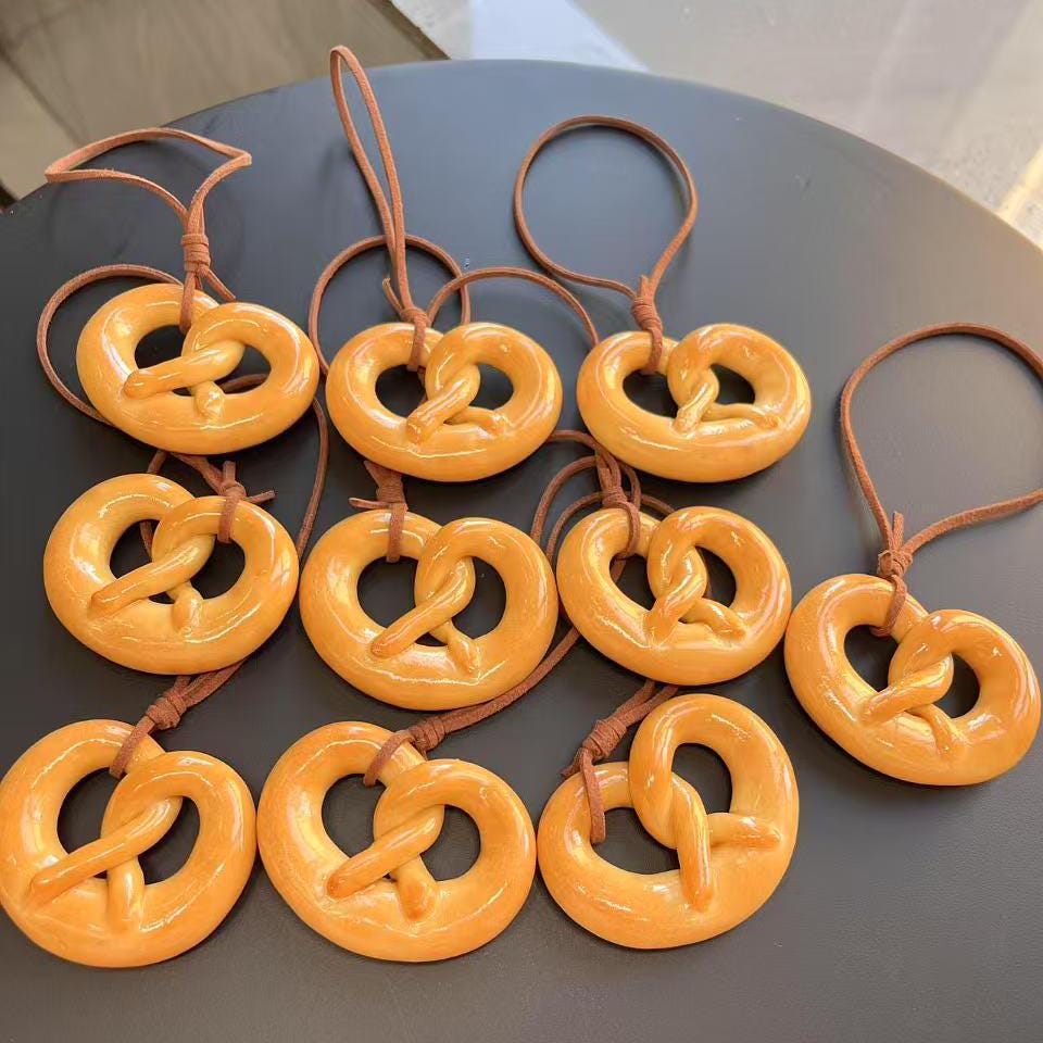 Handmade Real Bread Keychain & Bag Charm | Cute Pretzel, Donut, Cat ...