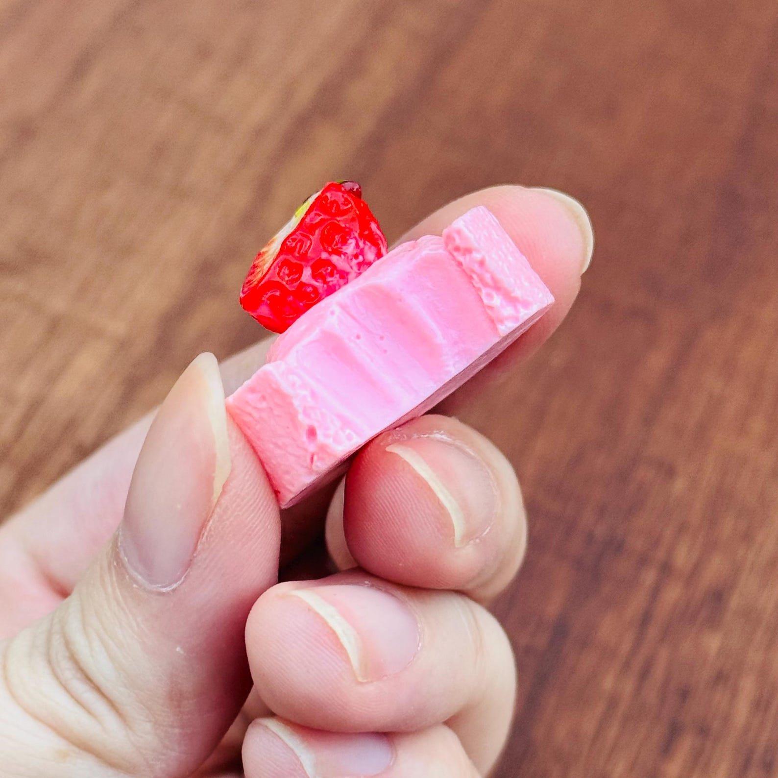 4pcs Chocolate Strawberry Bite Magnets | Handmade Mini Food Decor ...