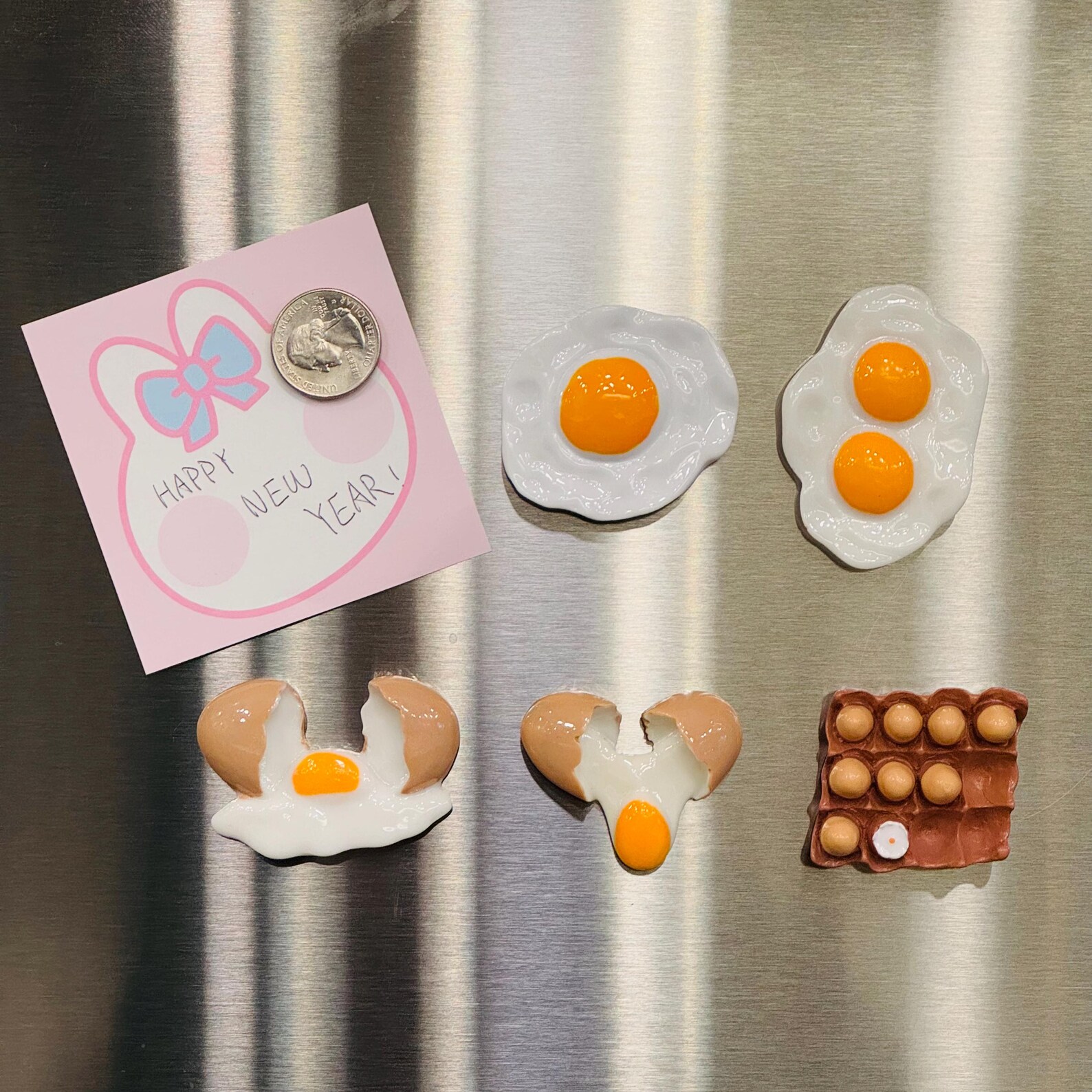Handmade Egg Magnet Set: Fun Kitchen Refrigerator Decor - Etsy