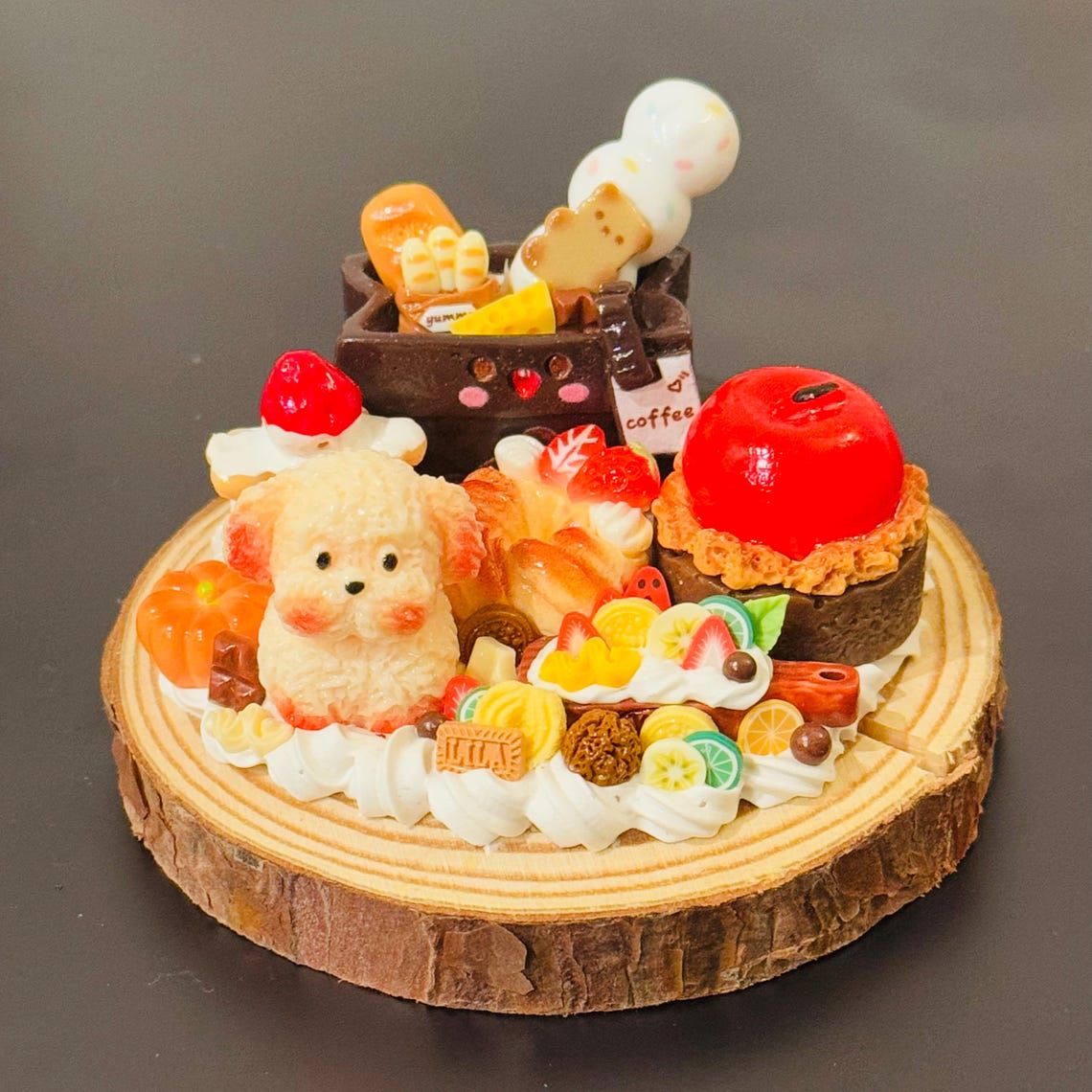 Handmade Dog & Dessert Resin Display: Miniature Bakery Decor - Etsy