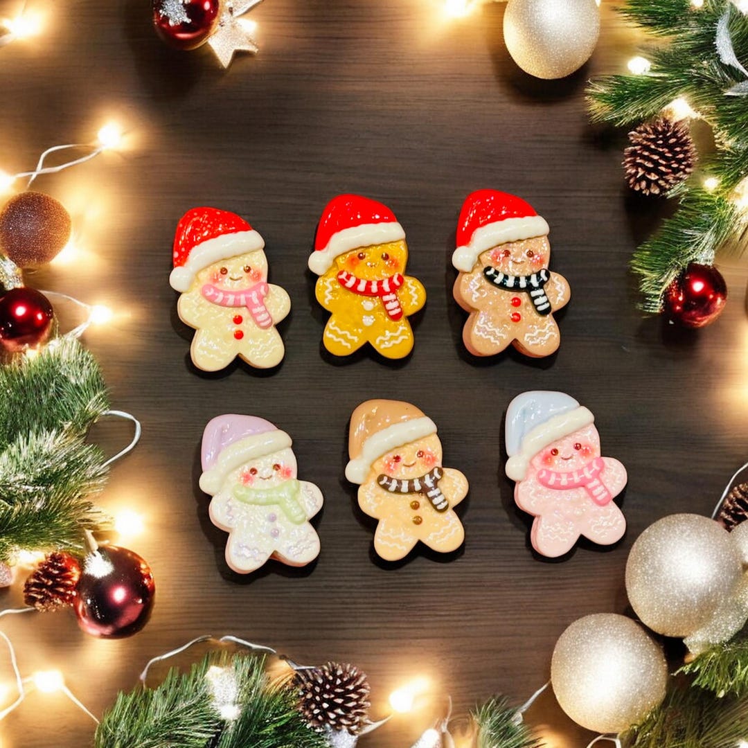 Gingerbread & Snowman Christmas Magnets: Festive Fridge Decor - Etsy