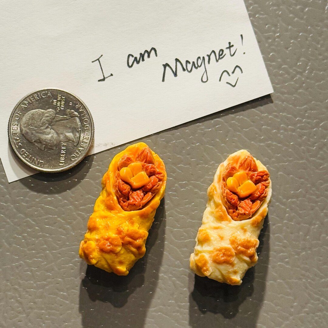 2 Pcs Beef Burrito Magnet Handmade Food Gifts, Food Magnets, Food ...