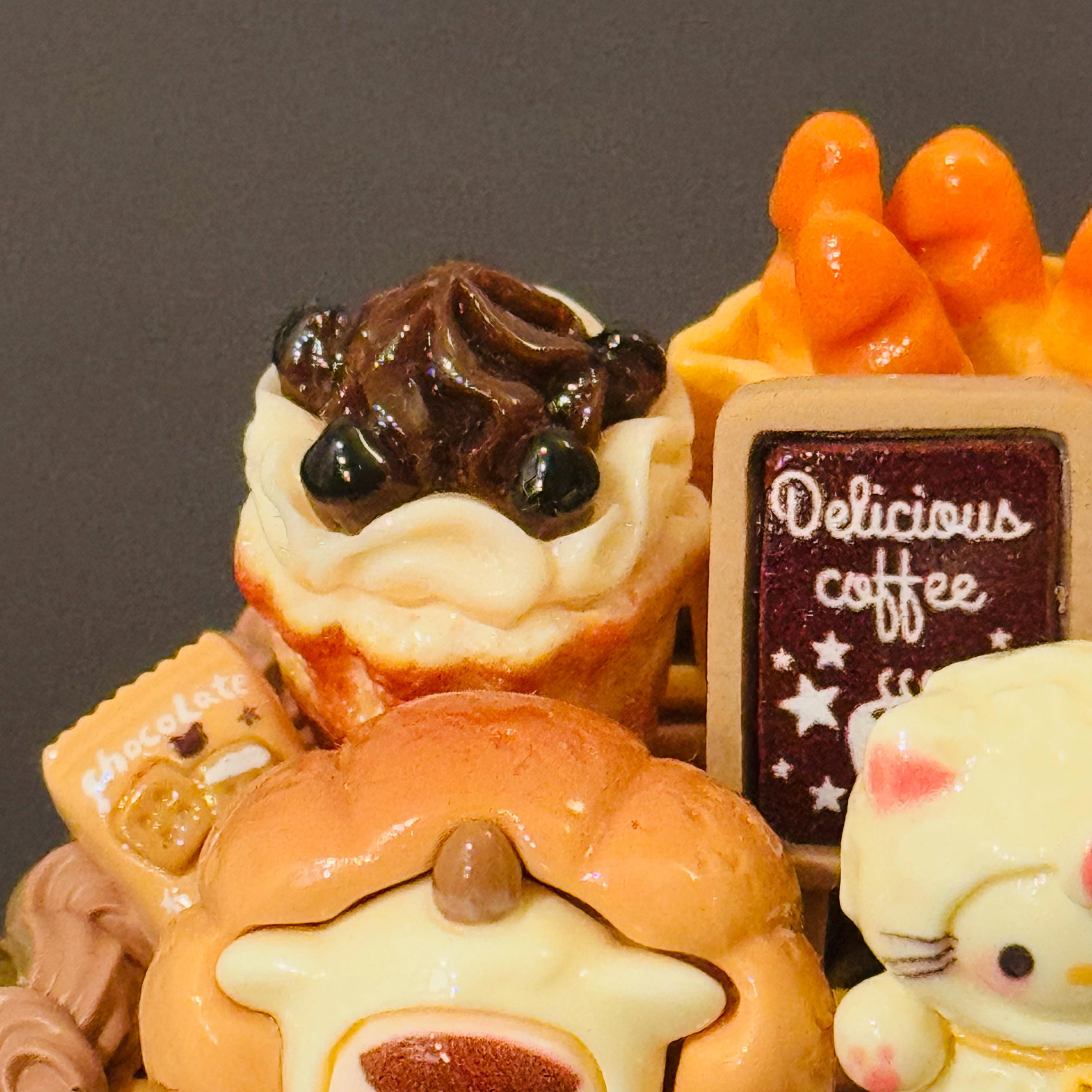 Kawaii Miniature Food Display: Handmade Resin Dessert Tray Decor - Etsy