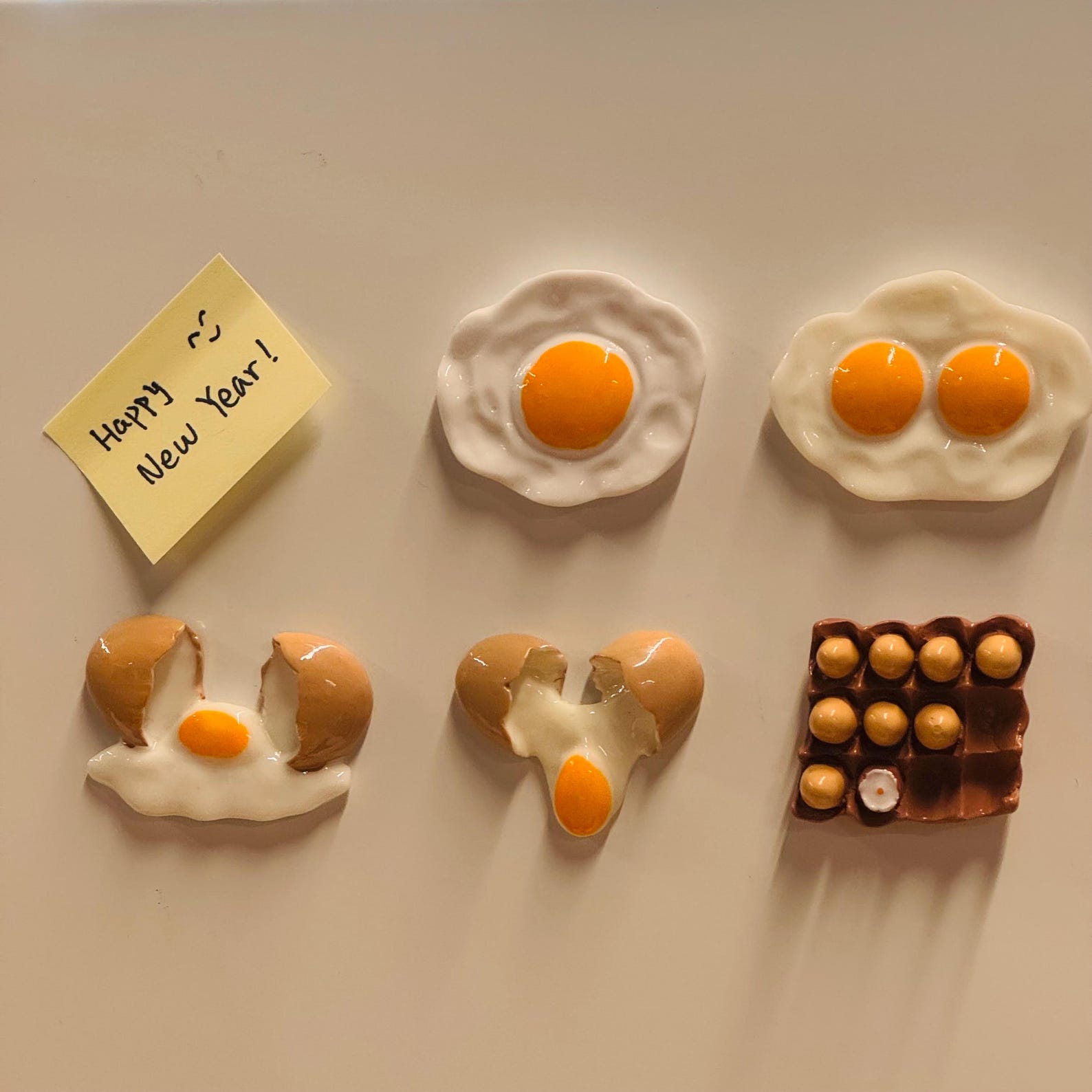 Handmade Egg Magnet Set: Fun Kitchen Refrigerator Decor - Etsy