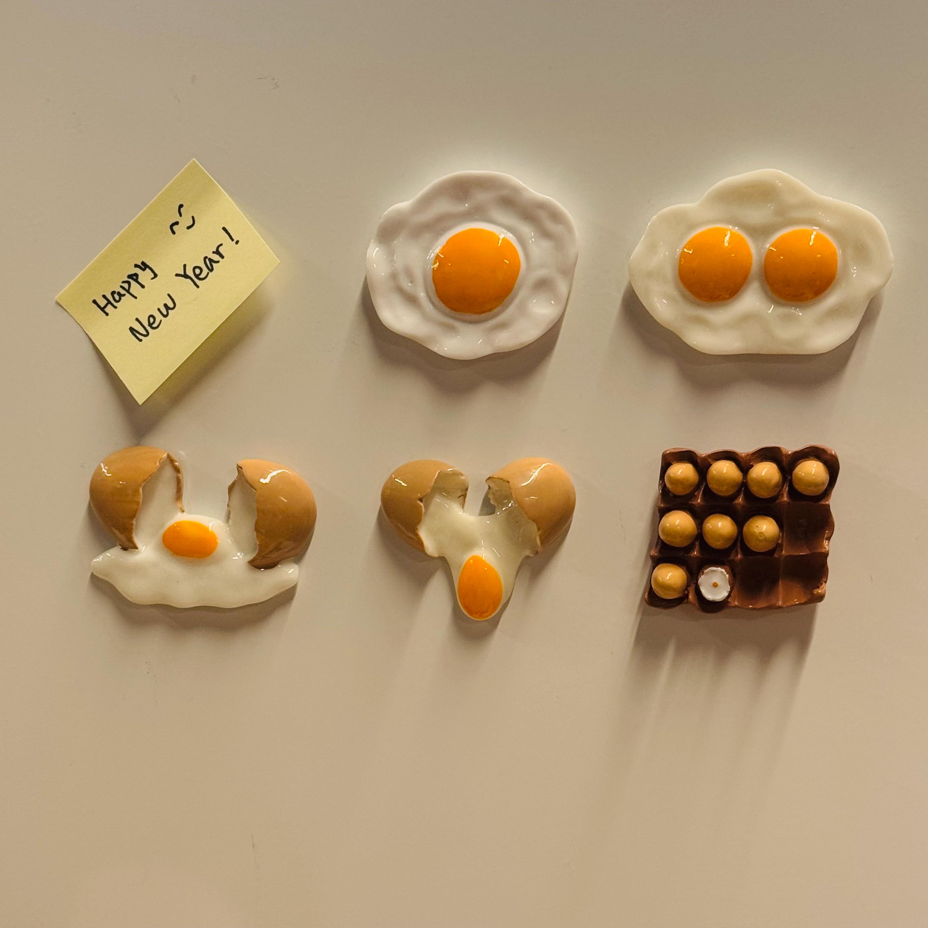 Handmade Egg Magnet Set: Fun Kitchen Refrigerator Decor - Etsy