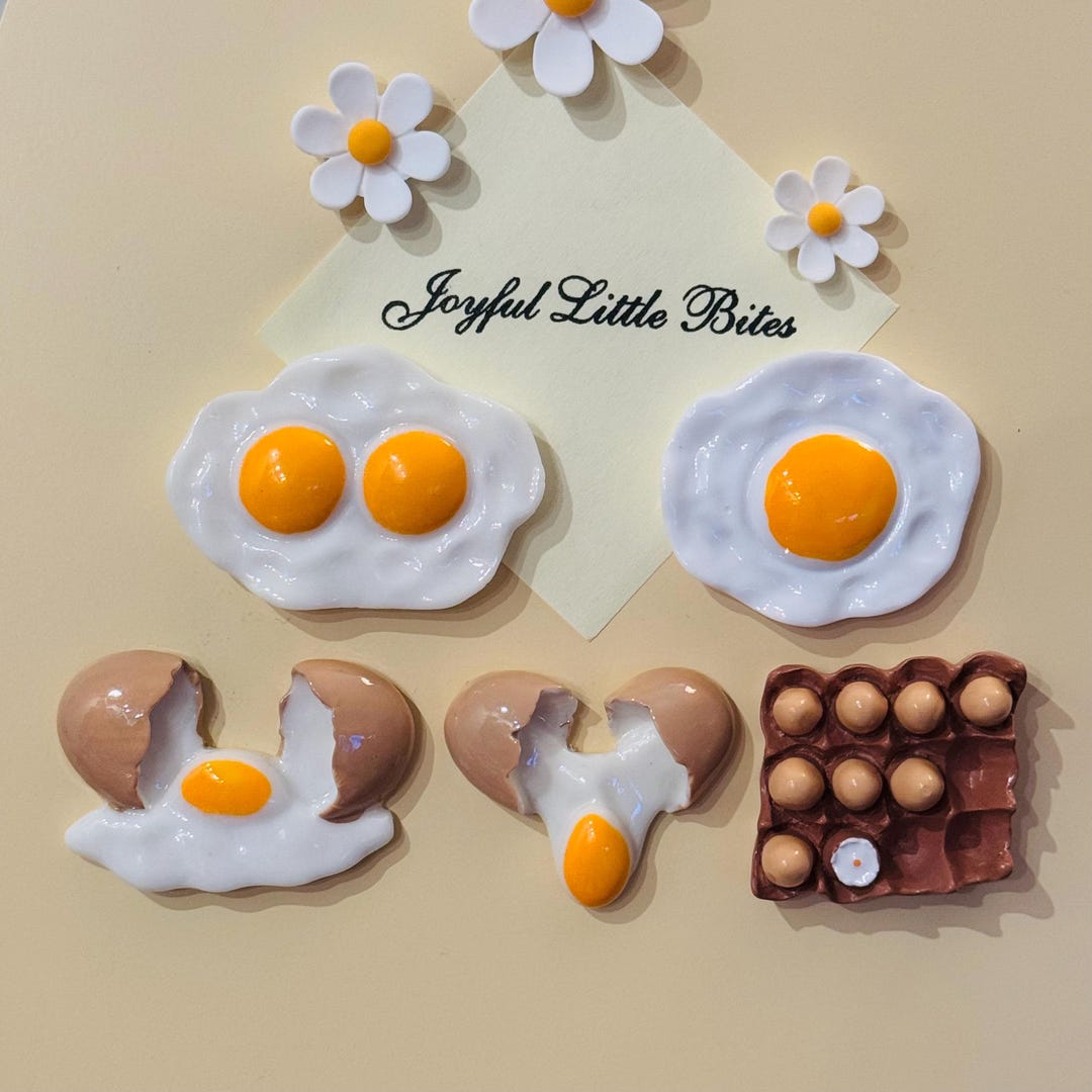 Handmade Egg Magnet Set: Fun Kitchen Refrigerator Decor - Etsy