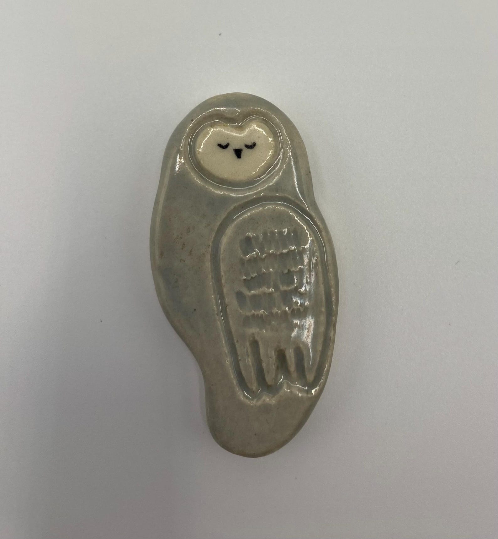Handcrafted Blue Ceramic Owl Fridge Magnet - Kawaii Owl Handmade Magnet ...