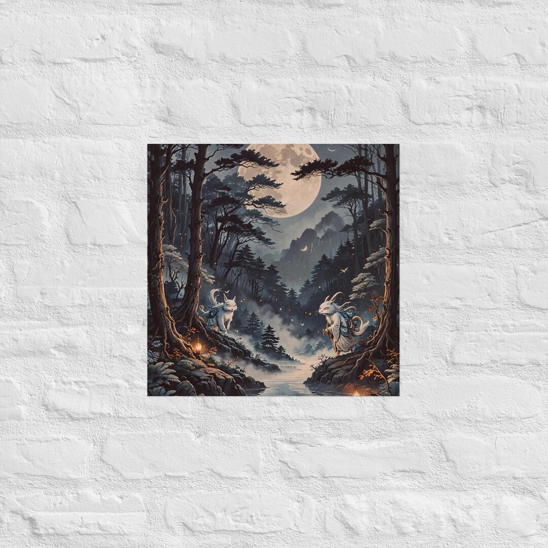 Yokai Forest Poster - Etsy