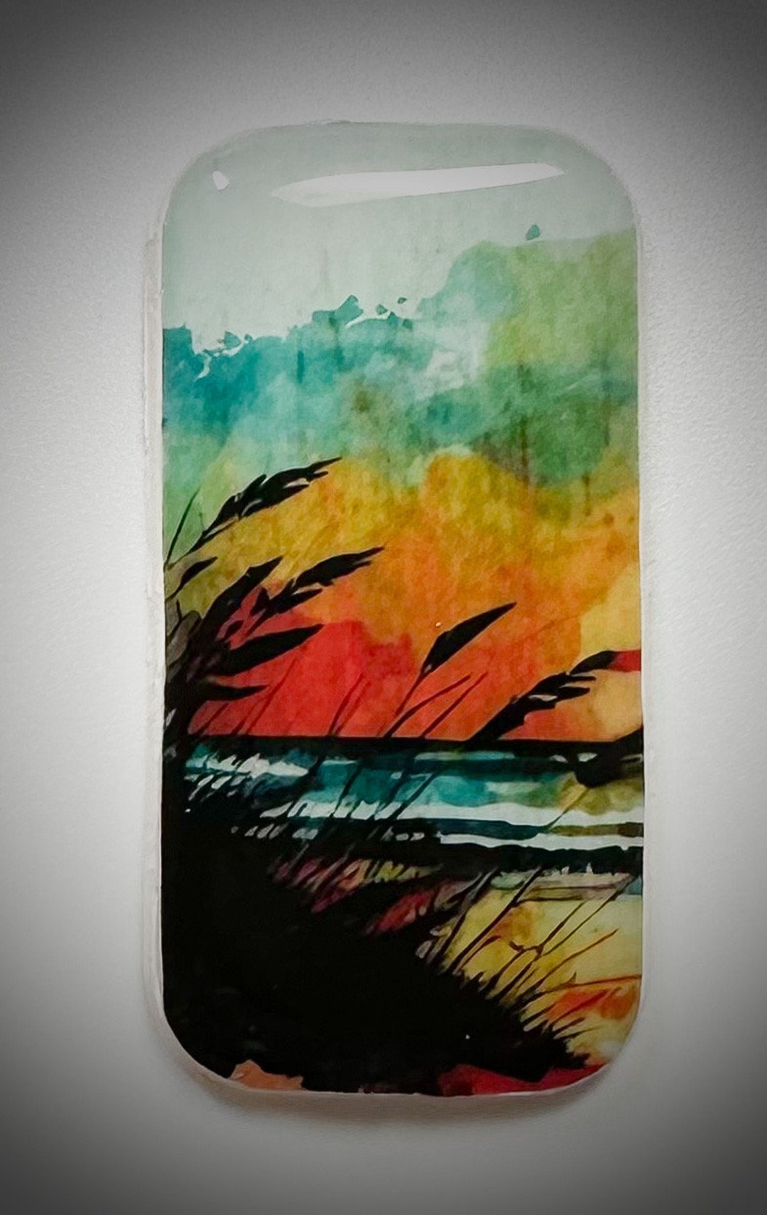 Beach Scene 1 X 2 Inch Rounded Rectangle - Etsy