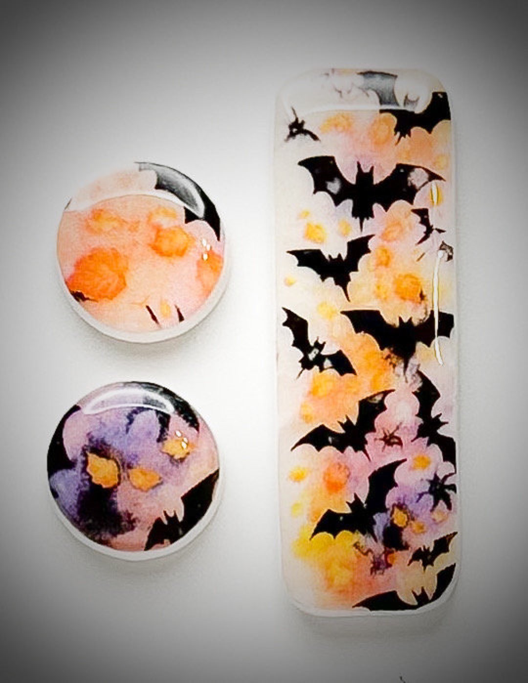 Halloween Bats 20 X 60mm Long Rectangle Rounds - Etsy