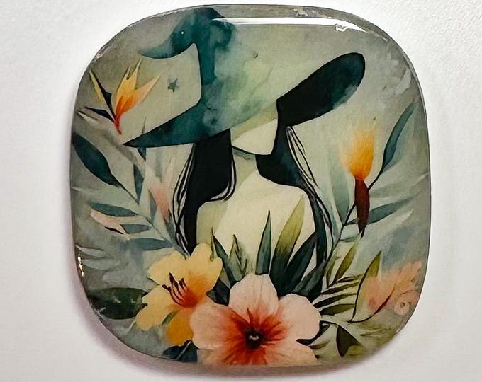 Tropical Witch 40 Mm Rounded Square - Etsy