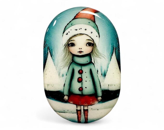 Holiday Hannah 35mm X 50mm Rounded Oval - Etsy