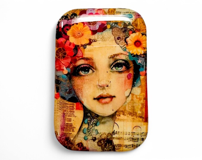 Sunshine Sally 35mm X 50mm Rounded Rectangle - Etsy