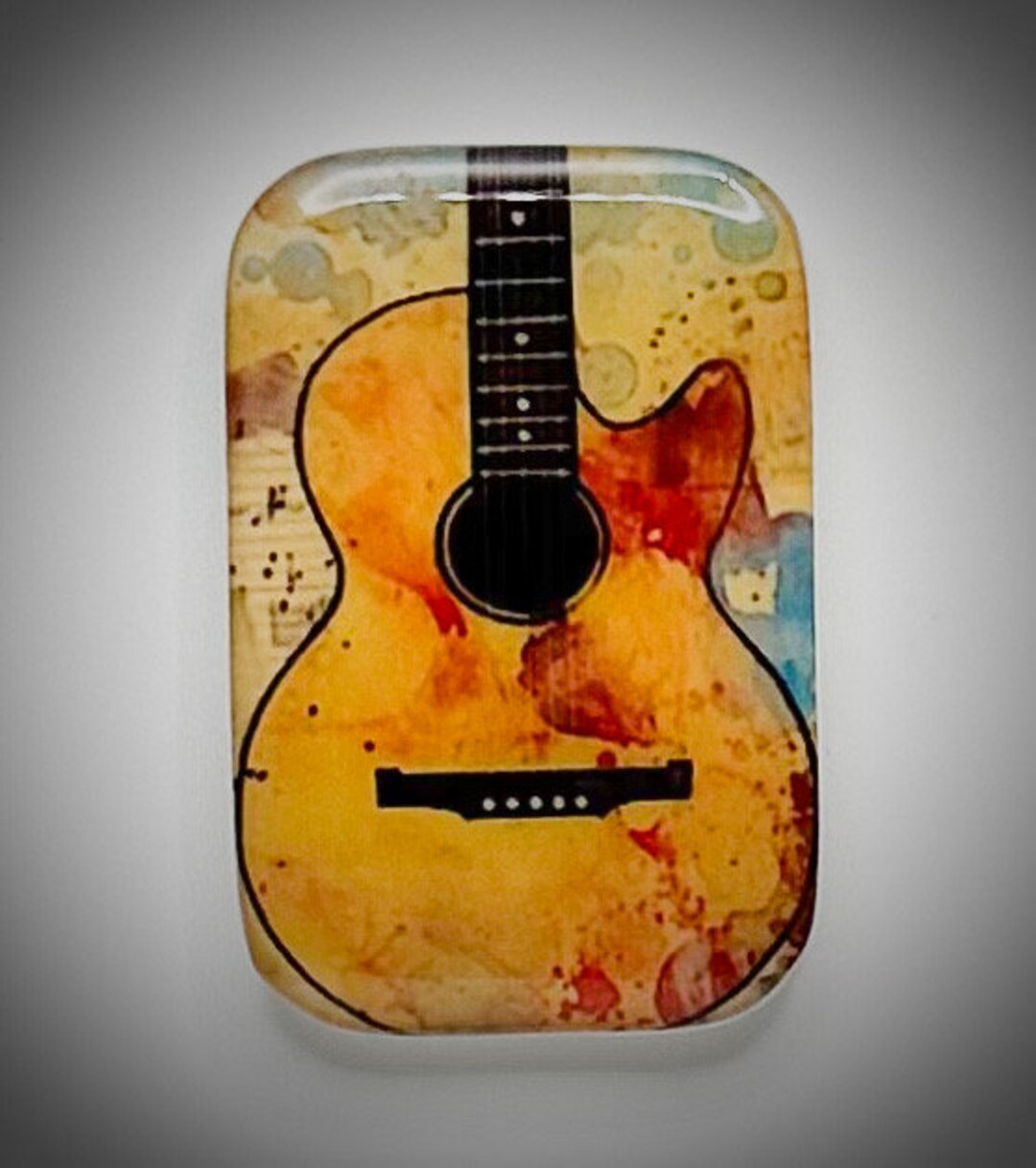 Guitar 35 X 50mm Rounded Rectangle - Etsy