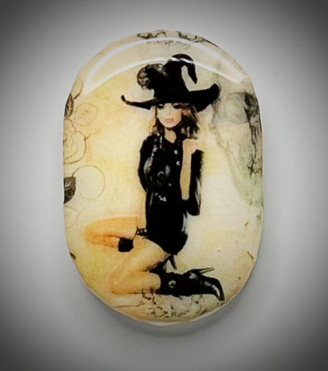 Halloween Sexy Western Witch 35mm X50mm Rounded Oval - Etsy