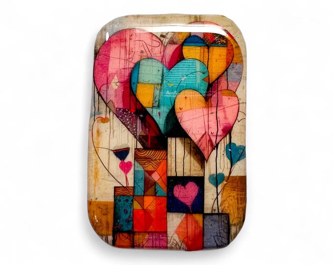 Abstract Hearts 3 35mm X50mm Rounded Rectangle - Etsy