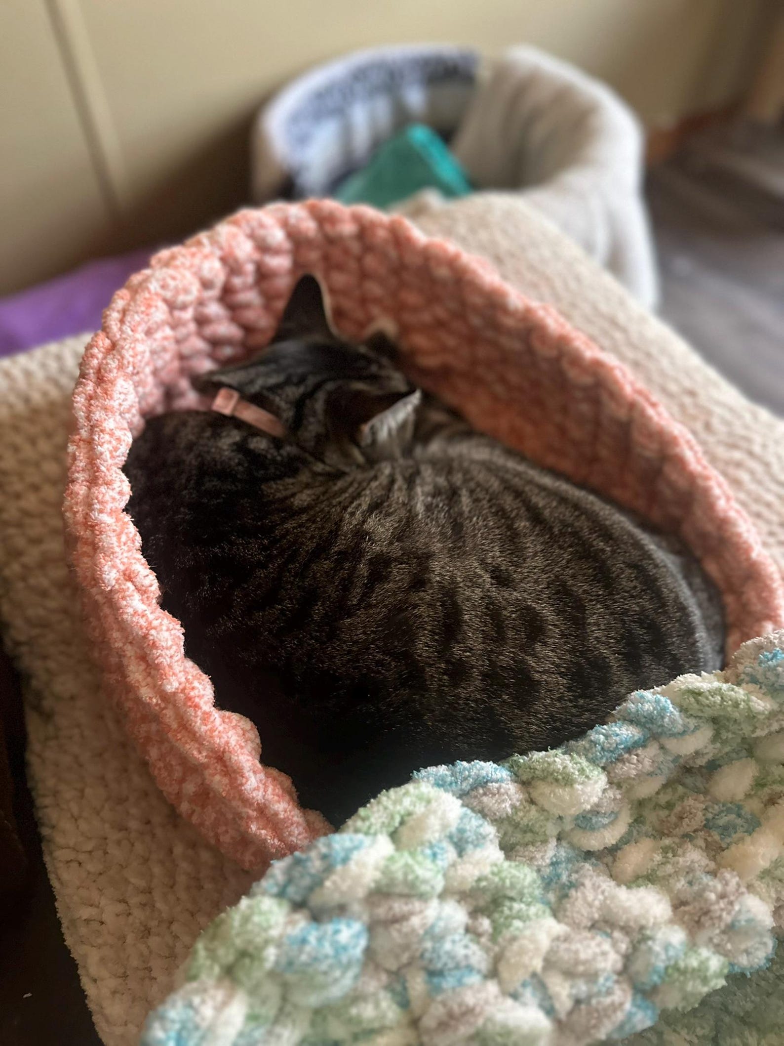 Crocheted Cozy Cat Crib Bed - Etsy
