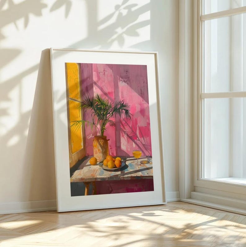 Henri Matisse-inspired Still Life Oil Painting, Abstract Wall Art ...