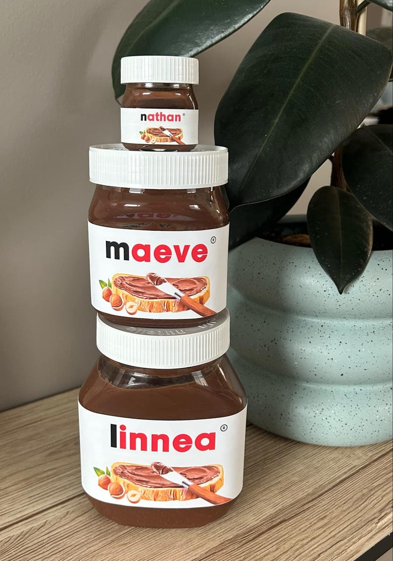 Nutella Vinyl Label | Sticker, Personalized Chocolate, Funny Novelty ...