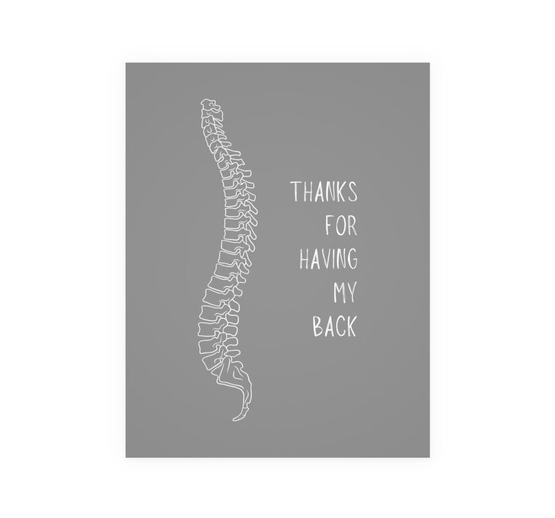 Thanks Having My Back Card | Thank You, Medical Pun, Nurse, Doctor ...