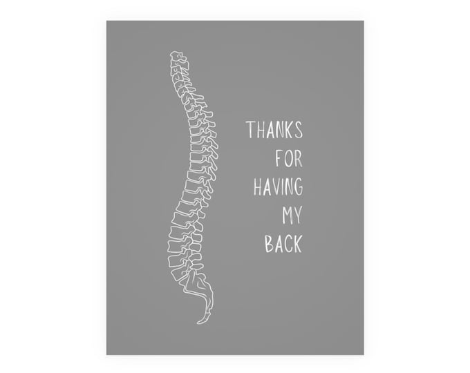 Thanks for Having My Back Greeting Card - Etsy