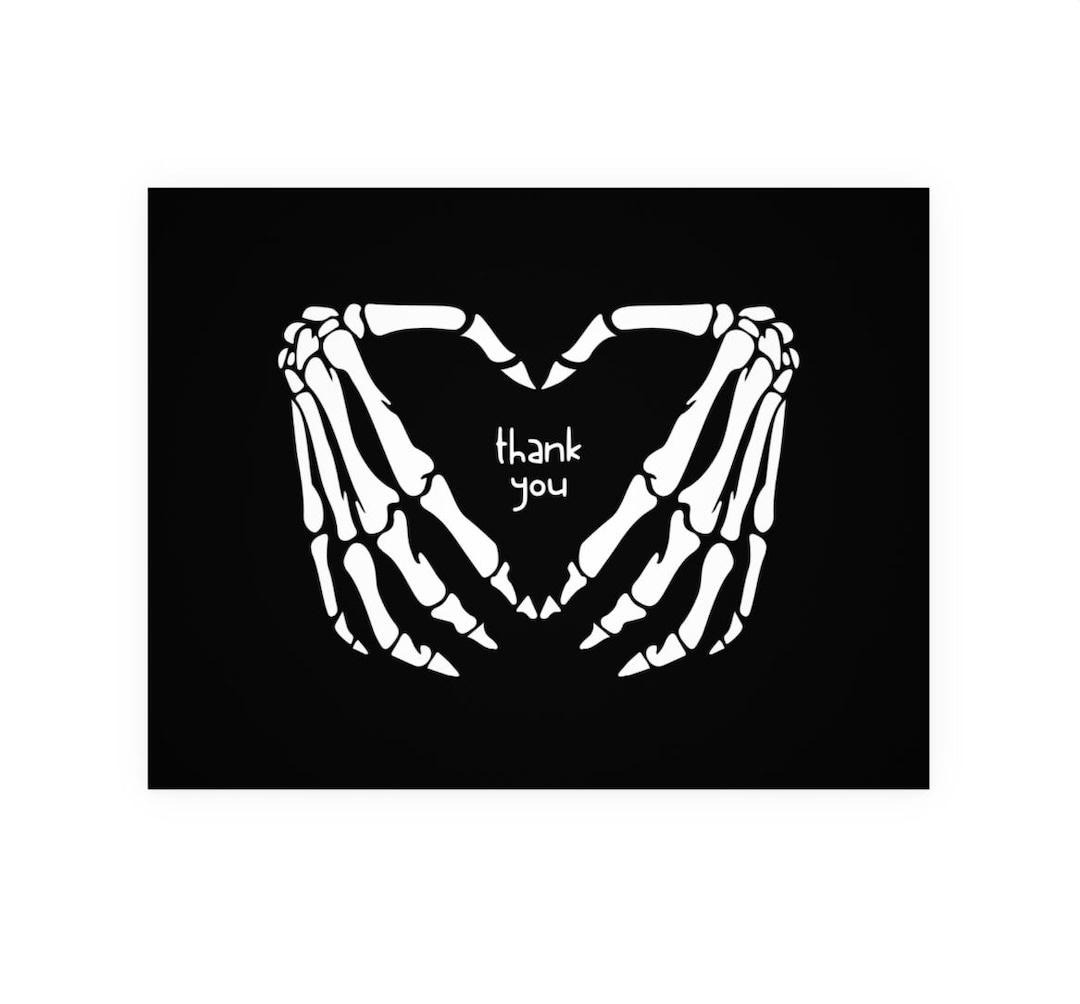 Thank You Skeleton Card | Thank You, Skeleton, Bones, X-ray, Heart ...