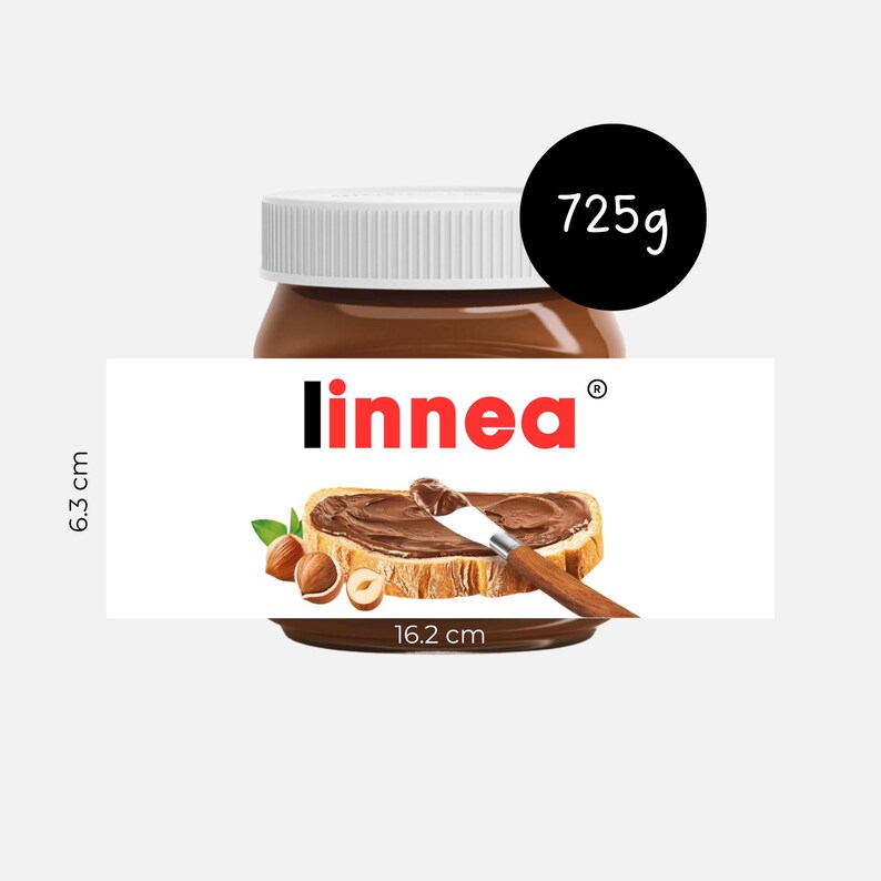 Nutella Vinyl Label | Sticker, Personalized Chocolate, Funny Novelty ...