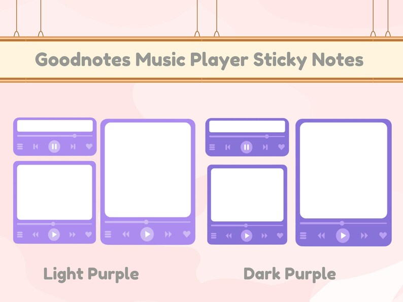 Goodnotes Music Player Sticky Notes - Etsy