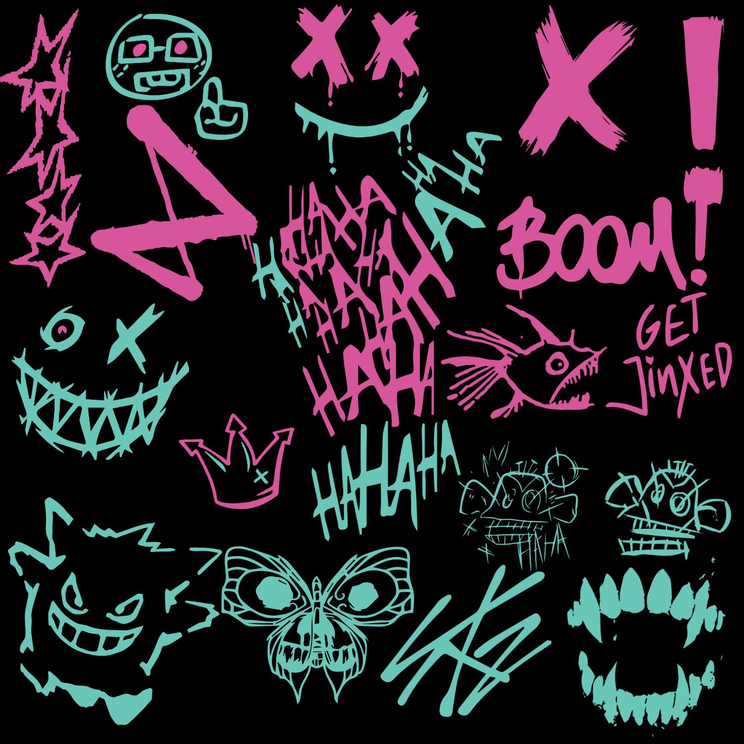 Jinx Graffiti Arcane Clipart: League of Legends Fan Art (PNG, SVG) - Etsy