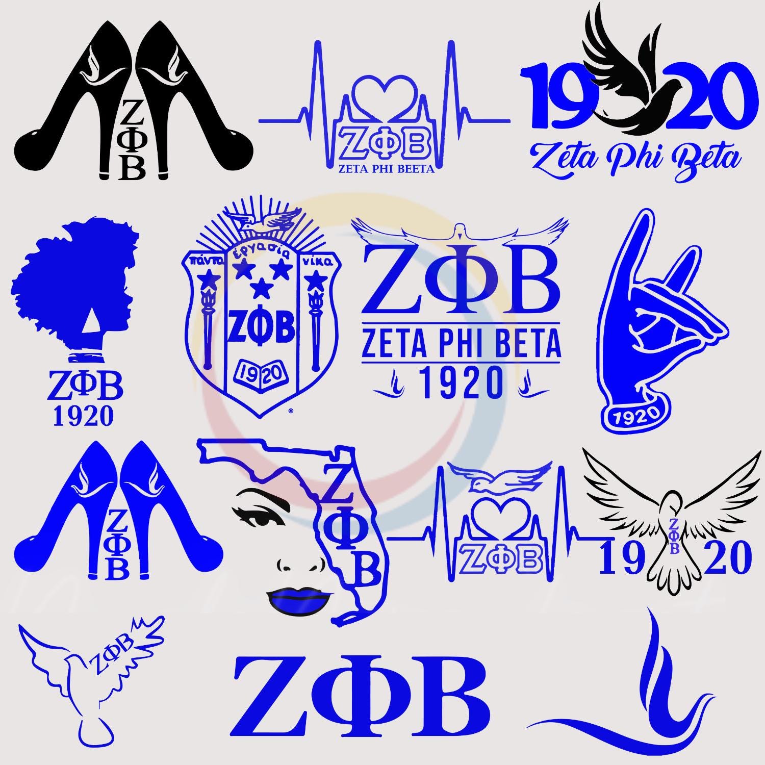 Zeta Phi Beta Svg Png,zeta Phi Beta Heart Dove Cut File,hbcu 1920 Zeta ...