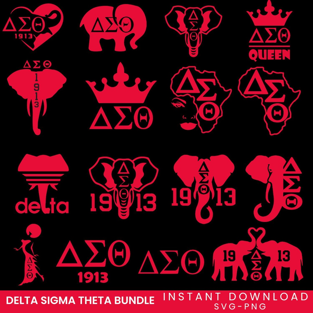 Delta Sigma Theta SVG PNG Bundle: DST 1913 Hand Sign (digital Download ...