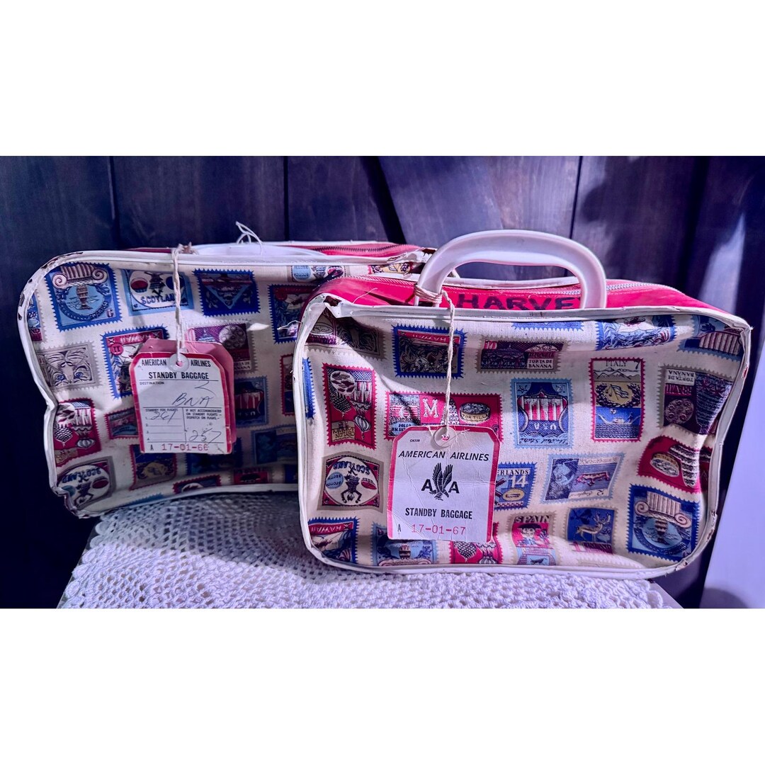 Vintage 1966-67 American Airlines Stamp Print Standby Baggage Travel ...