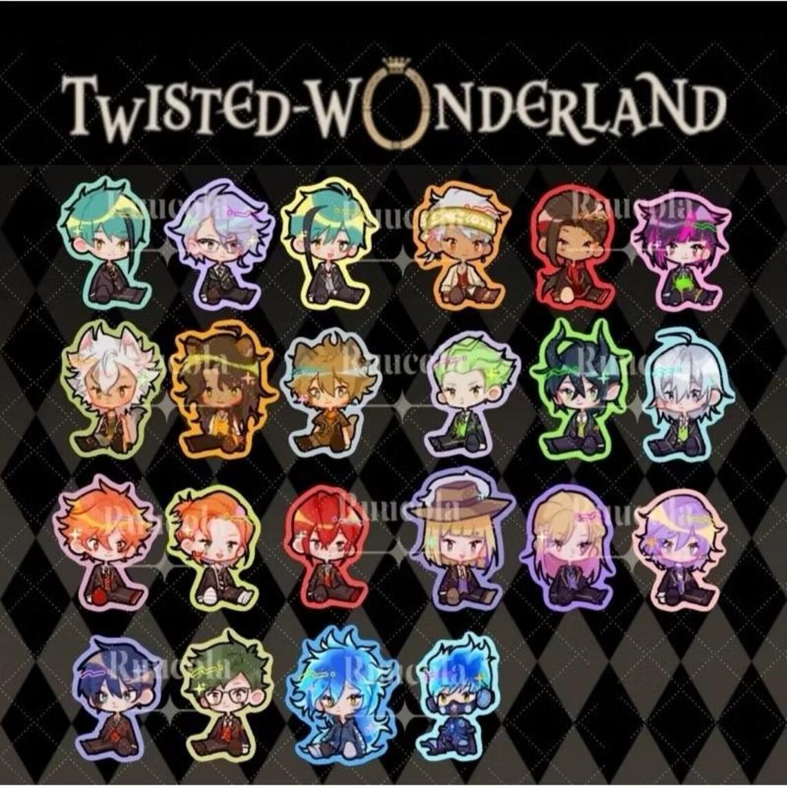 PRE-ORDER: Twisted Wonderland Sticker Flakes / Set - Etsy