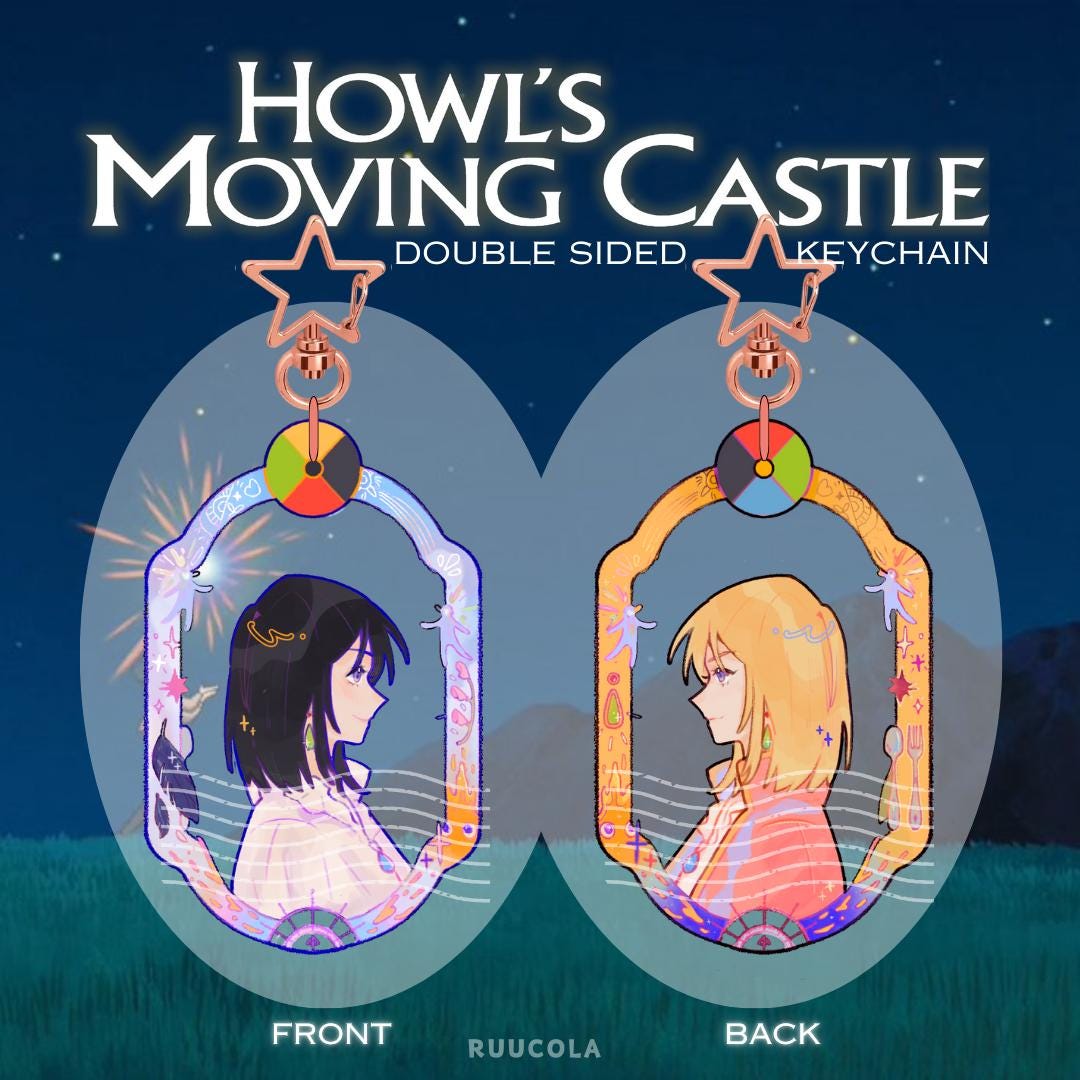 PRE-ORDER: Howl’s Moving Castle Acrylic Keychain - Etsy