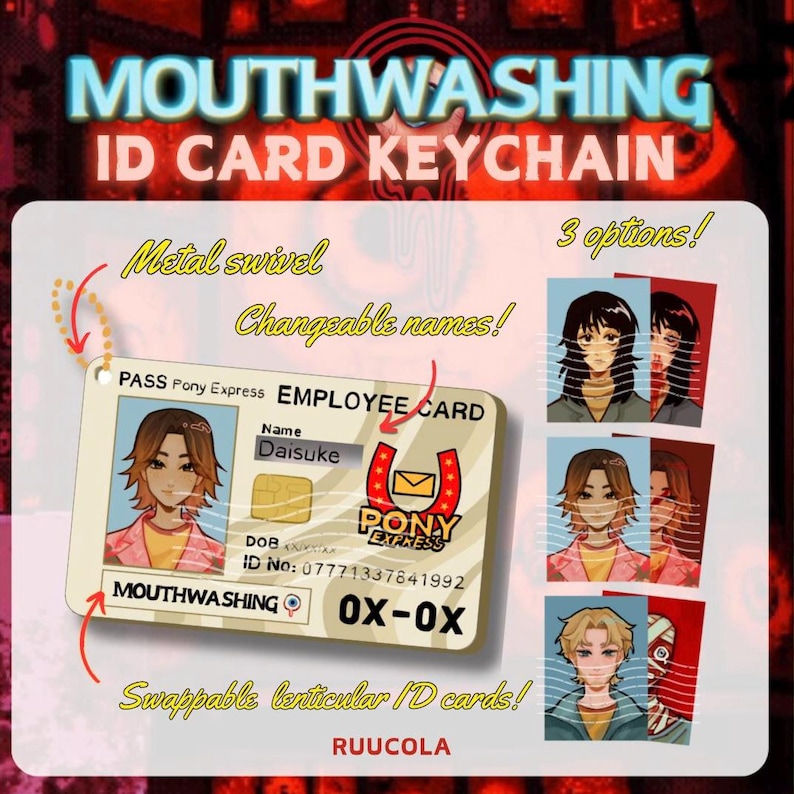 Pre-order: Mouthwashing Lenticular ID Card Keychain - Etsy Canada