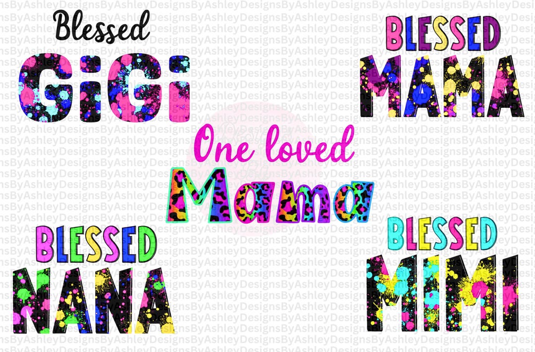 5 Boujee Names Png Blessed Mama Png Transparent Png Blessed Gigi - Etsy
