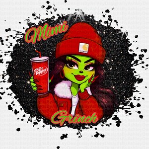 6 CUSTOM Bundle Red Multi Family Grinch Christmas Red Kids Name Png ...