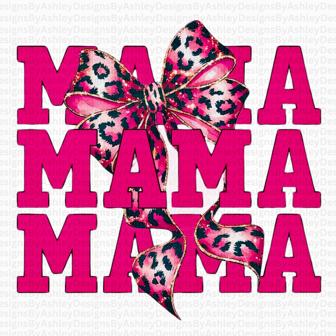 HOT PINK Stacked MAMA Png File Transparent Png, Hot Pink Mama - Etsy
