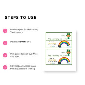 St. Patrick’s Day Treat Bag Topper – “you’re the Pot of Gold at the End ...