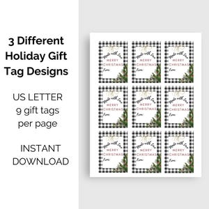 Homemade Christmas Gift Tags, Printable, Holiday Treat Tags, Printable ...