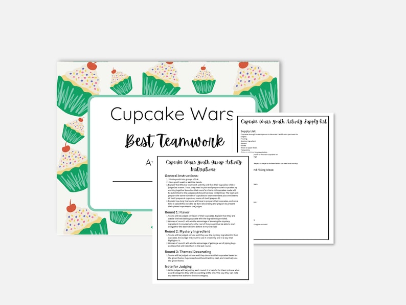Youth Group Cupcake Wars Activity: Awards, Instructions & Supply List ...