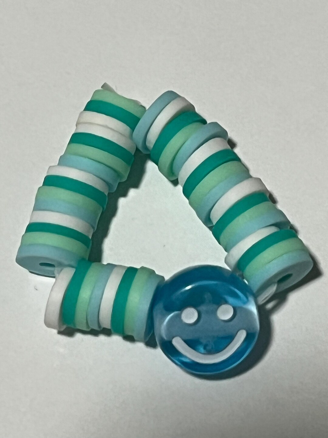 Preppy Ring With a Transparent Blue Smiley Face - Etsy
