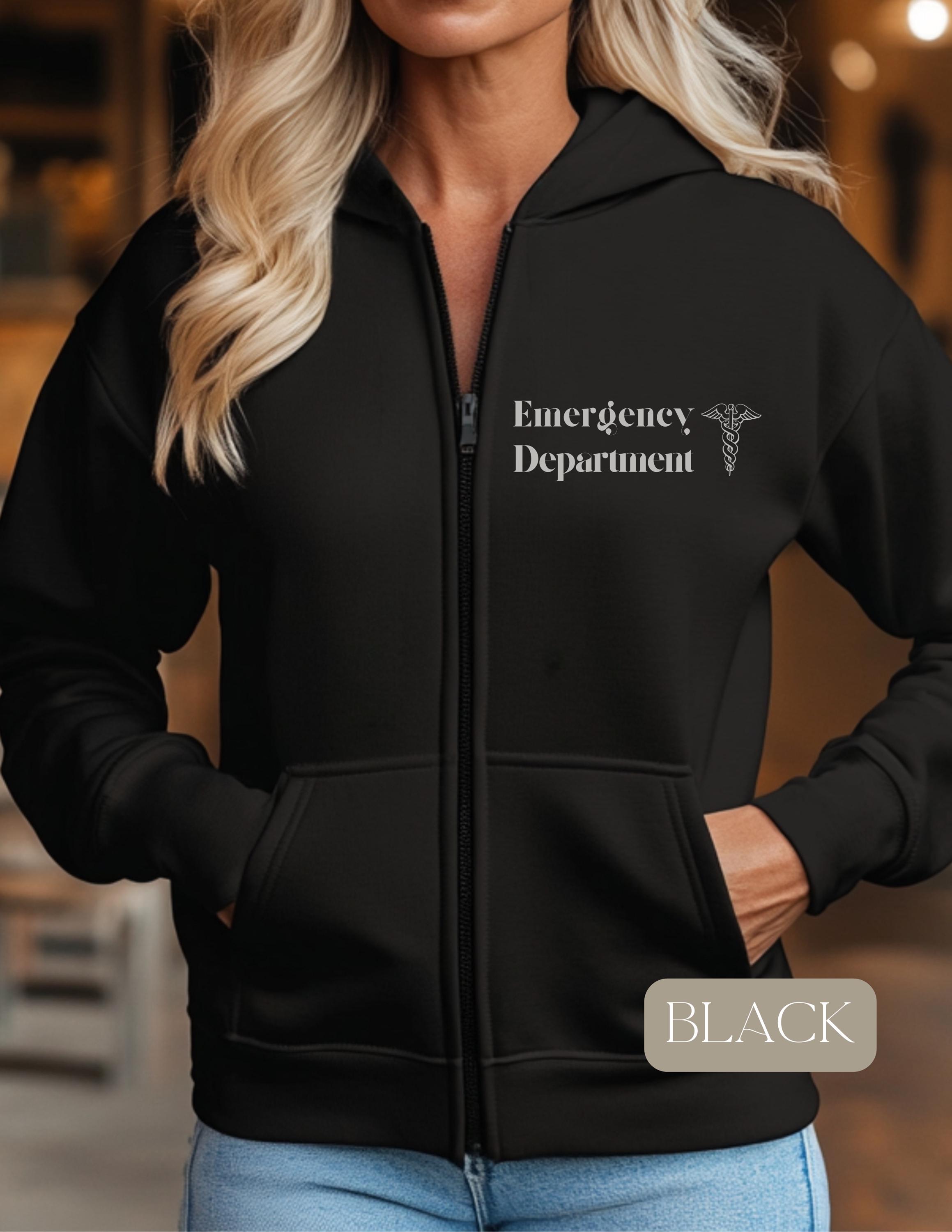 Modern Emergency Department Zip up Jacket ER RN Emergency Medicine ...
