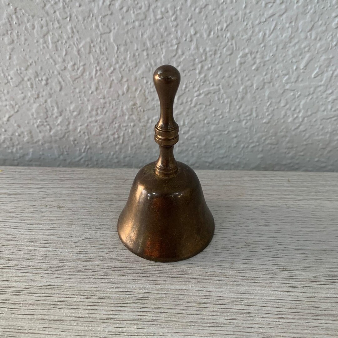 Vintage Brass Handheld Desk Bell Made in Hong Kong Service Call Bell - Etsy