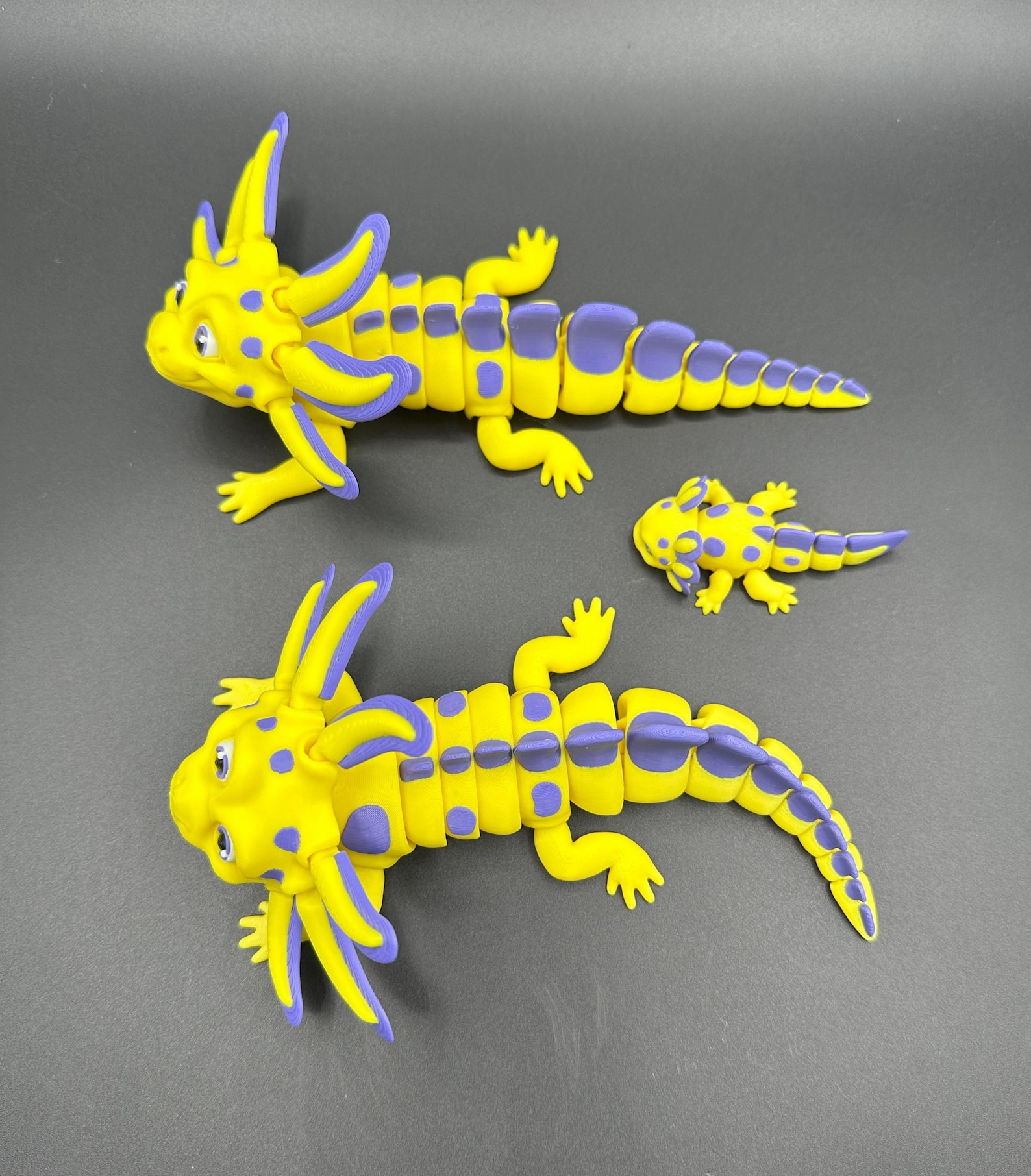 Axolotl Banana Split Large Detailed Articulating 3D Printed Amphibian ...