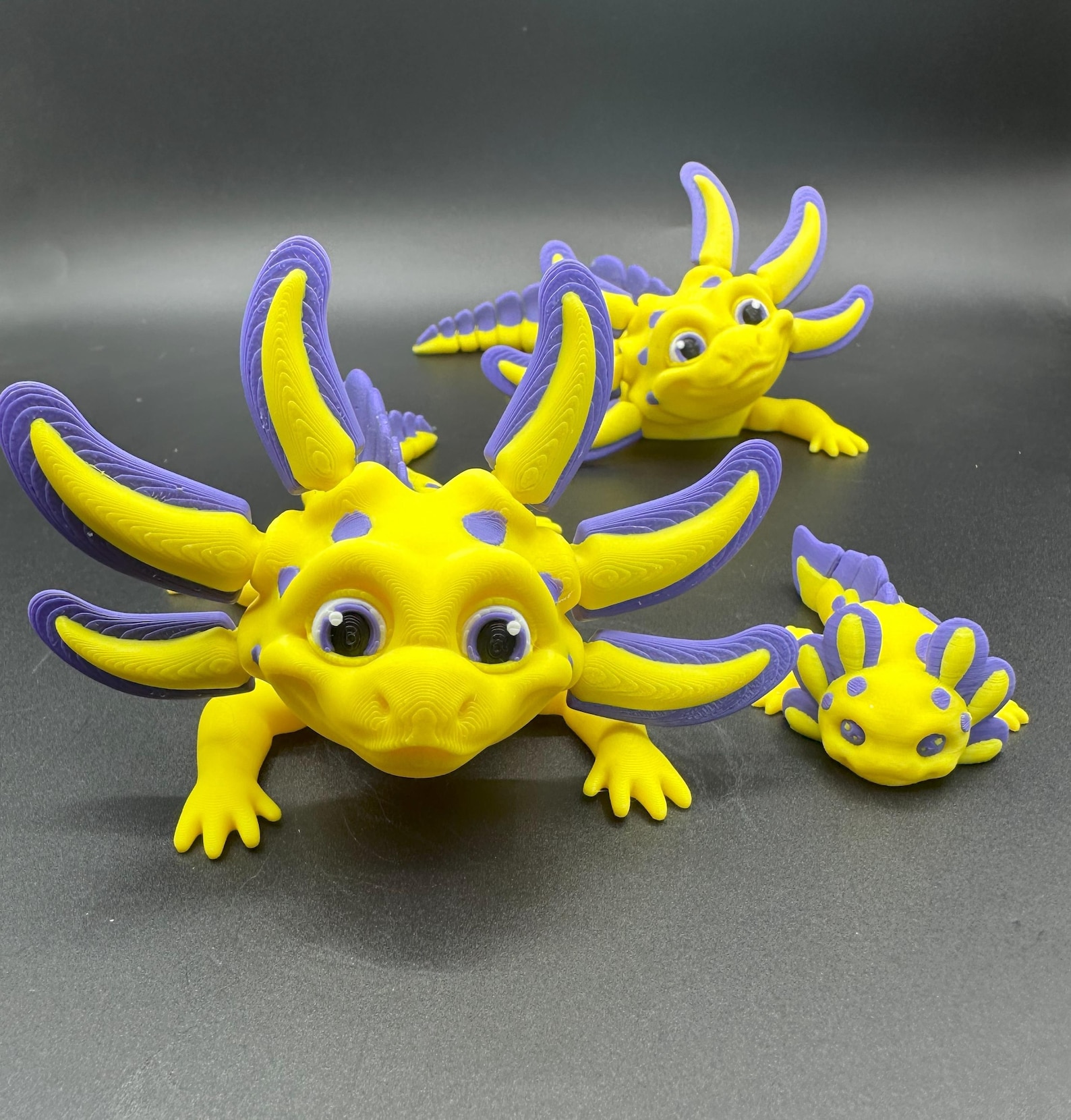 Axolotl Banana Split Large Detailed Articulating 3D Printed Amphibian ...