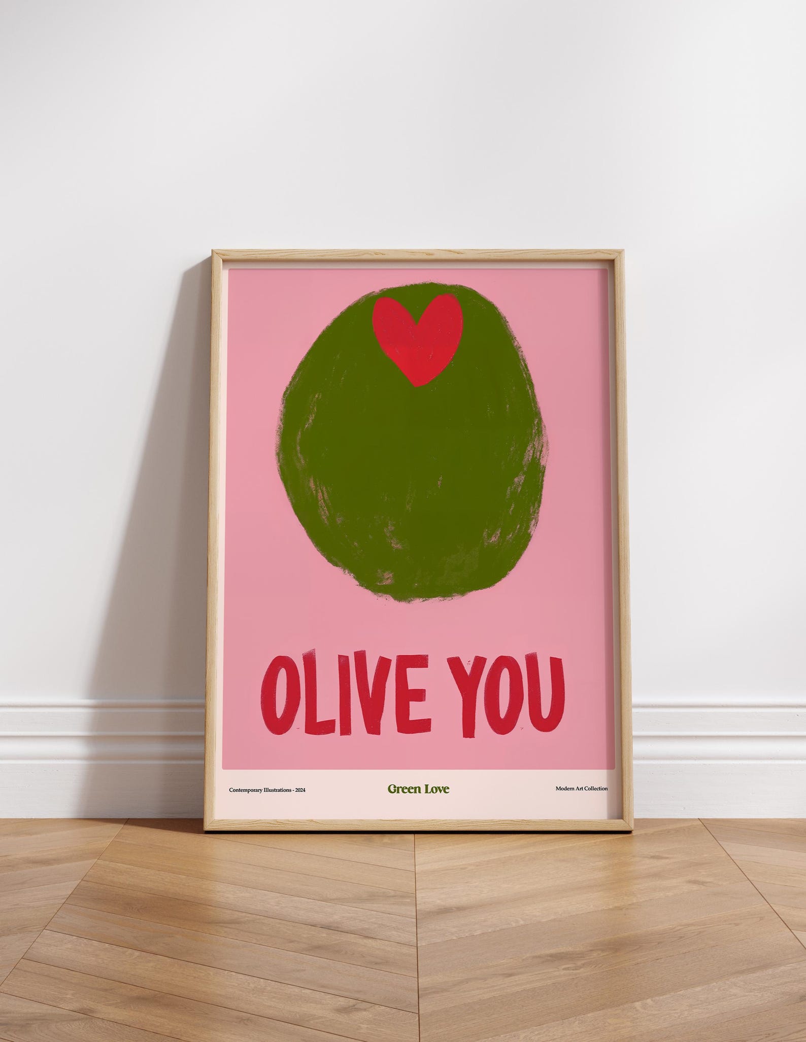 Olive You Print | Digital Printable Print | Foodie Love Print | Kitchen ...