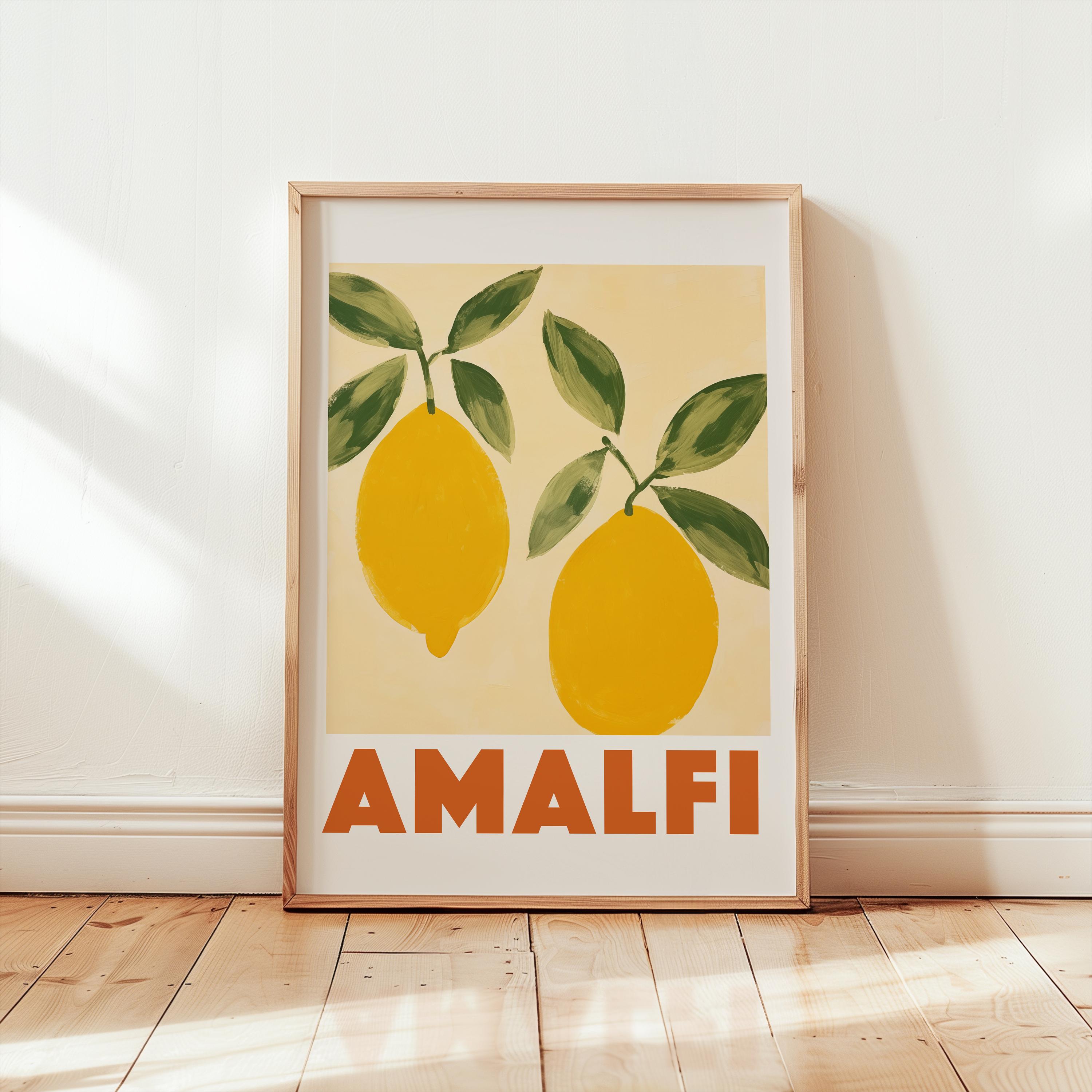 Amalfi Lemons | Italian Kitchen Decor | Mediterranean Art | Digital ...