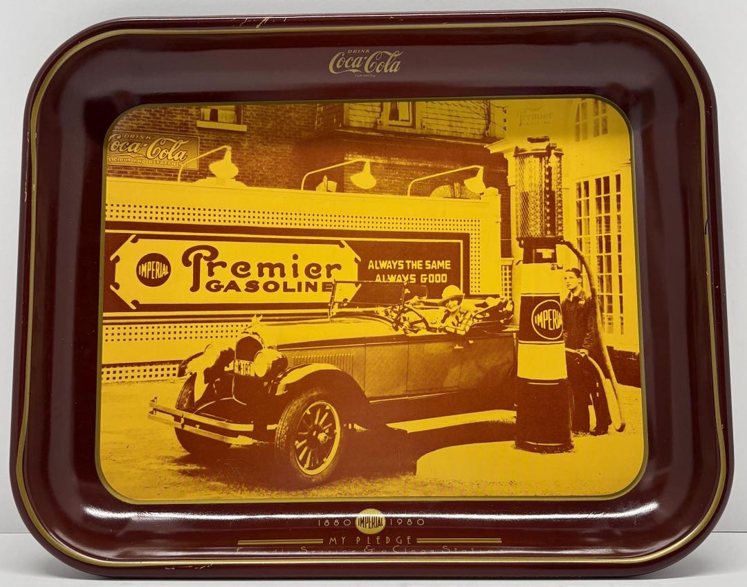 Vintage Coca-cola Imperial Oil 100th Anniversary Tray 1980 Edition - Etsy