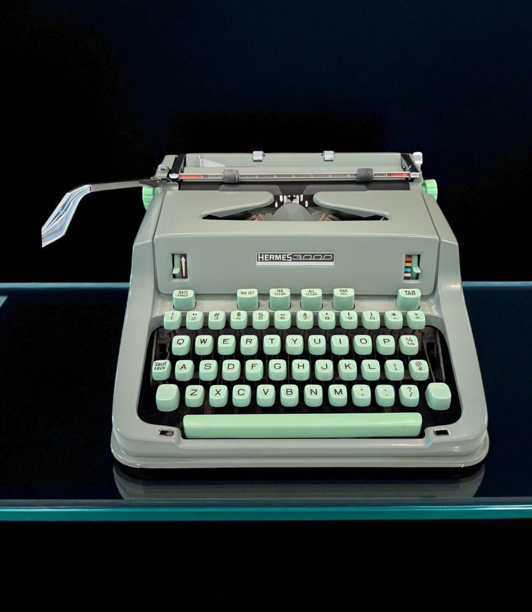 1967 Hermes 3000 Script Font Typewriter – RARE Cursive Typeface – Fully ...